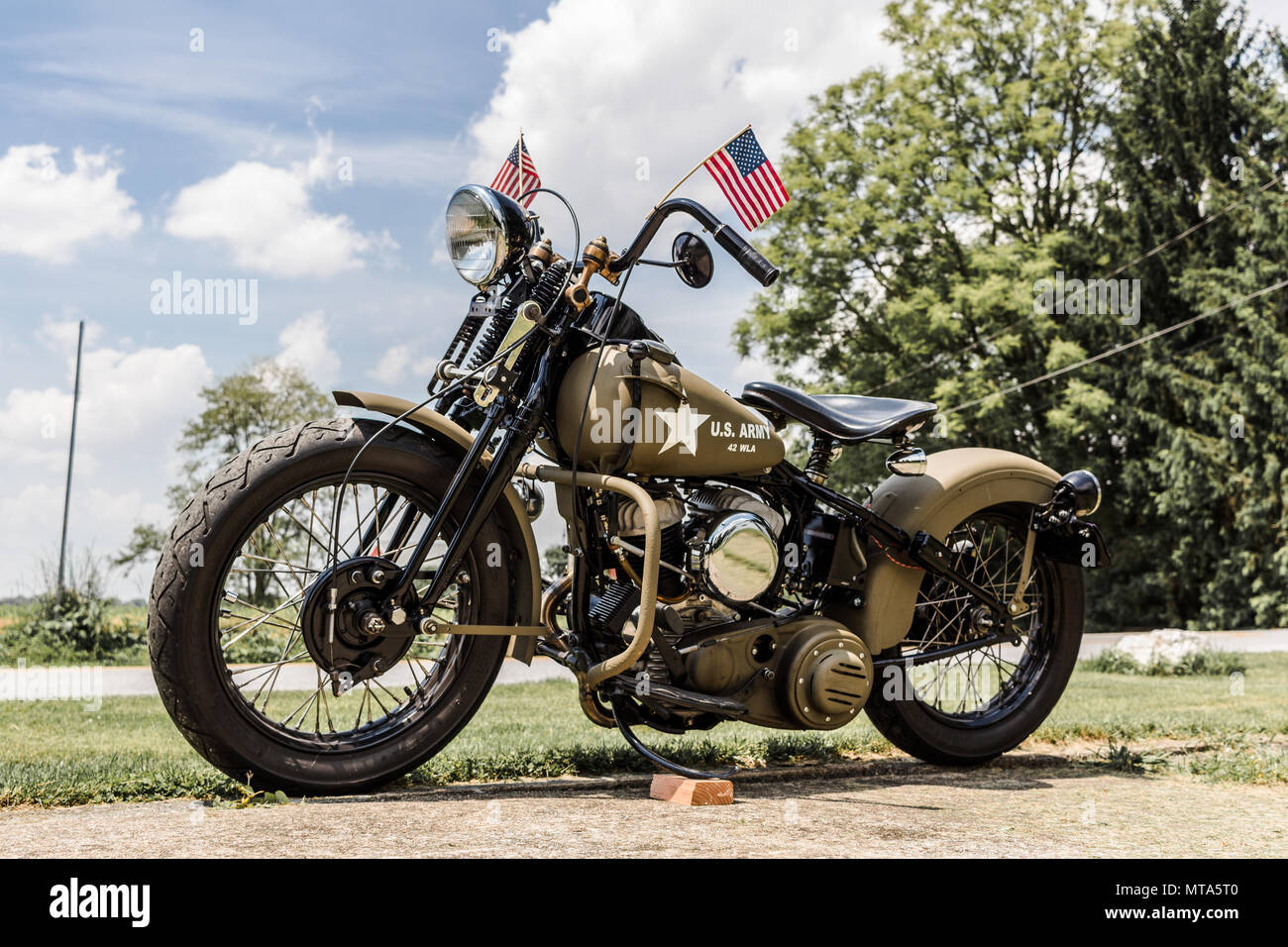 1940's custom built world war 2 harley davidson Stock Photo - Alamy
