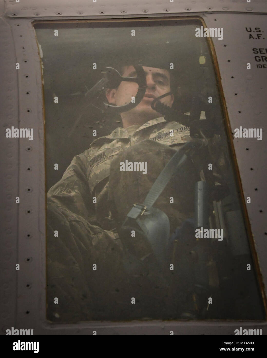 U.S. Air National Guard member Tech. Sgt. Miguel Corona from the 146th ...