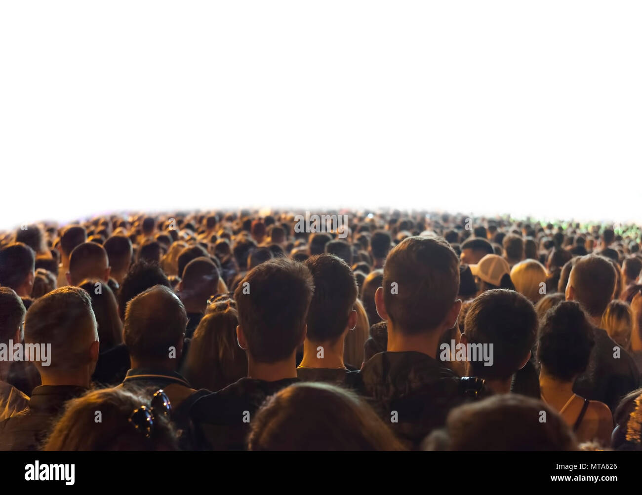 crowd of people at a concert isolated on white background Stock Photo ...