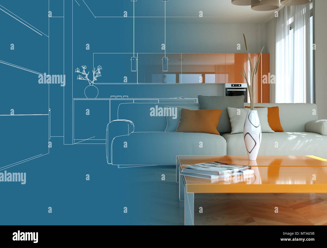 Gradation Design In A Room