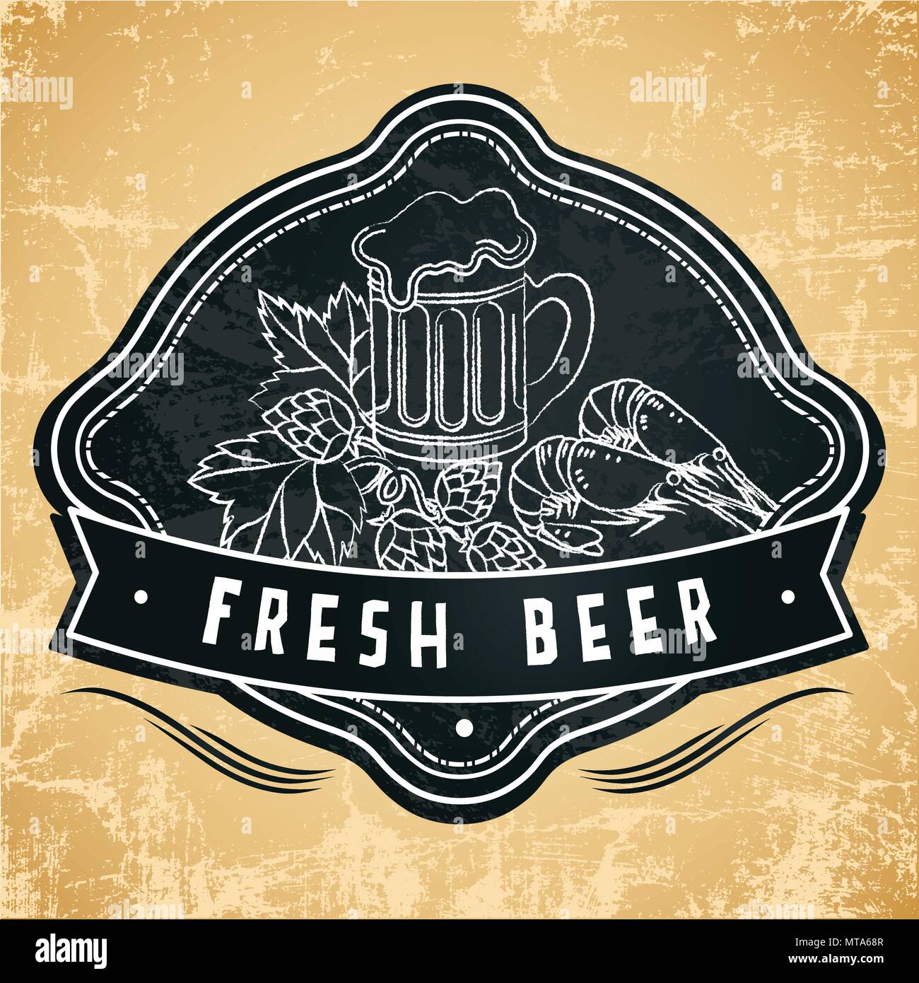 Label for restaurant, cafe, bar or grocery store. Food shop drawing ...