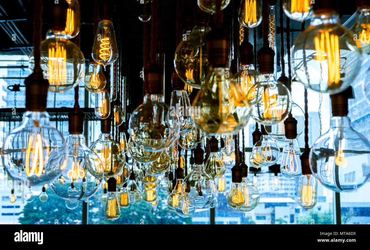 Concept old style light bulbs hi-res stock photography and images - Alamy