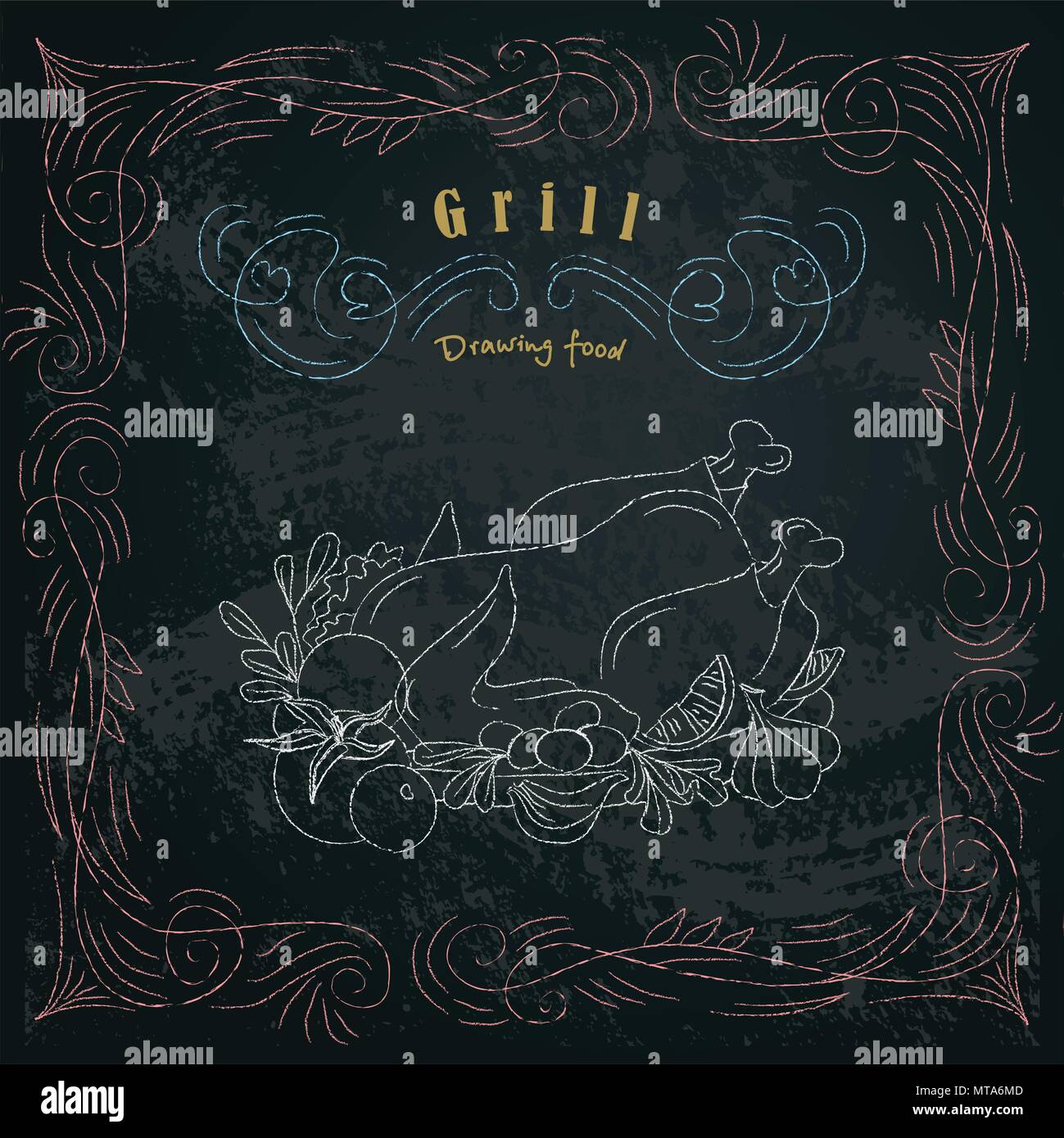 Supermarket shopping poster with organic food. Grocery store. Food shop ...