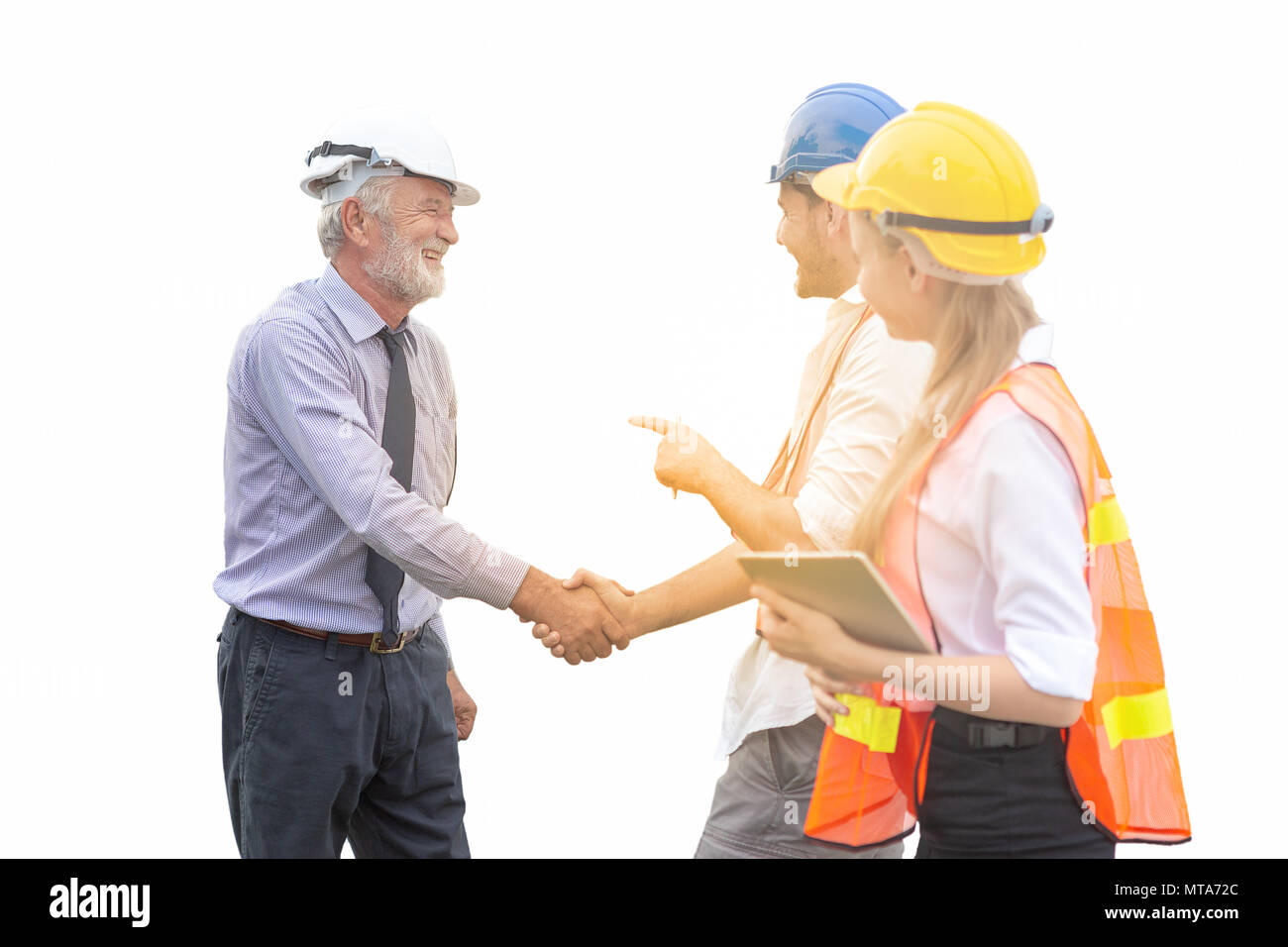 Group of male and female engineers celebration success happiness with ...