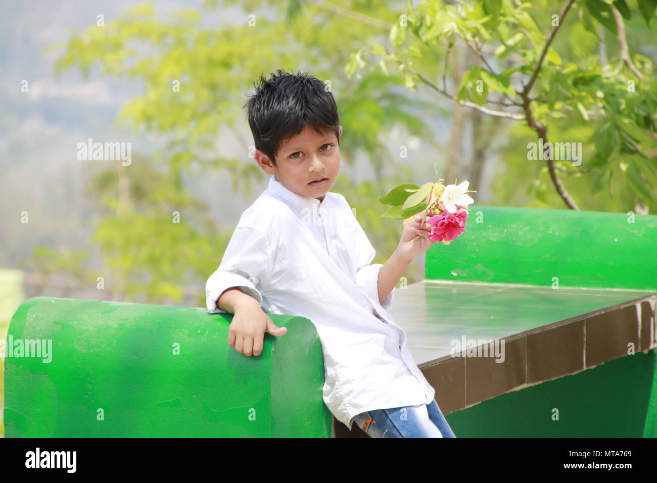 A little poor boy Stock Photo - Alamy