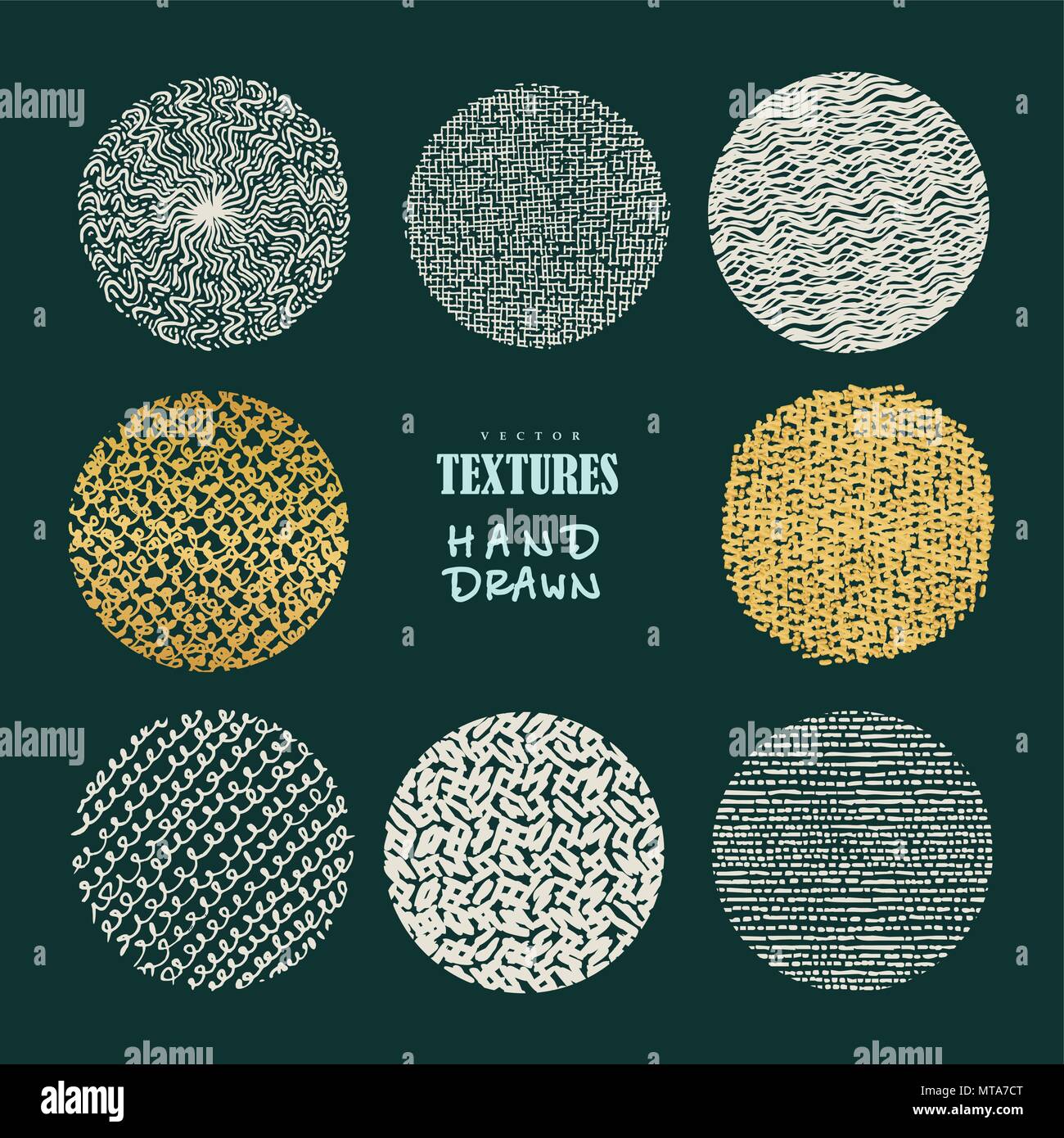 Hand drawn textures and brushes. Artistic collection of design elements: brush strokes, paint ...