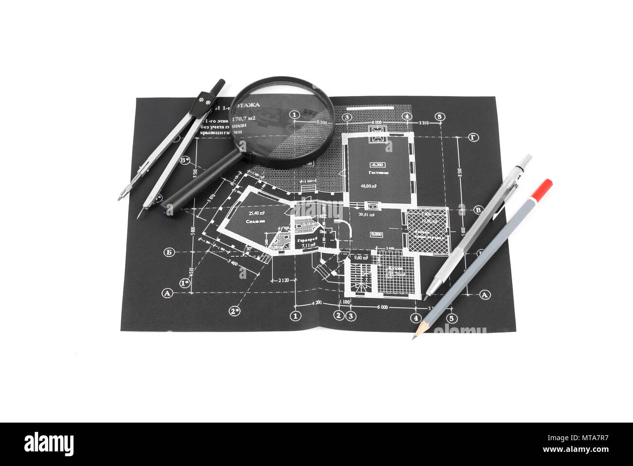 Drawings plans house build hi-res stock photography and images - Alamy