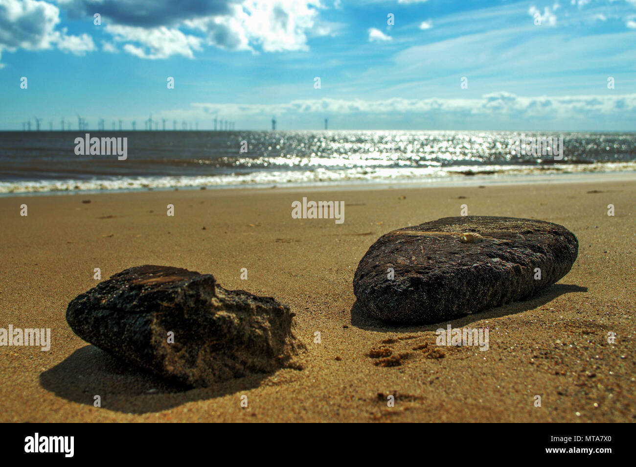 Beach side view Stock Photo - Alamy