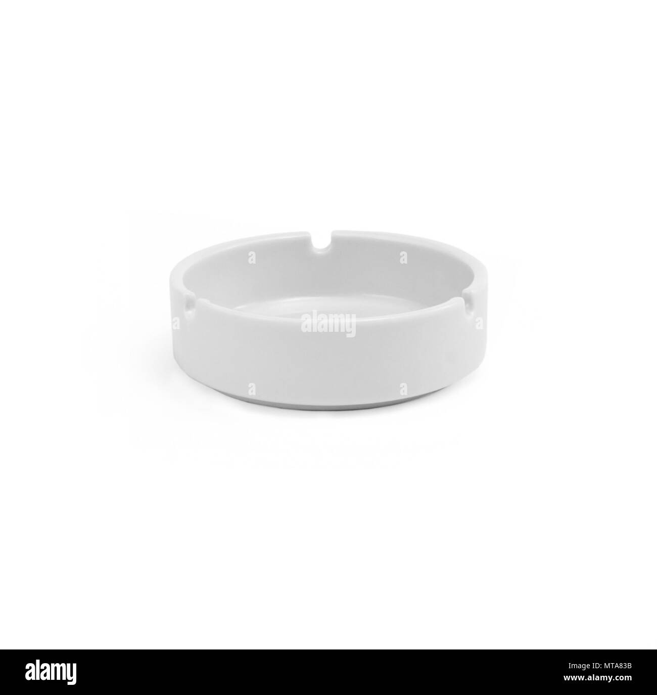 White ceramic ashtray isolated on white background Stock Photo - Alamy