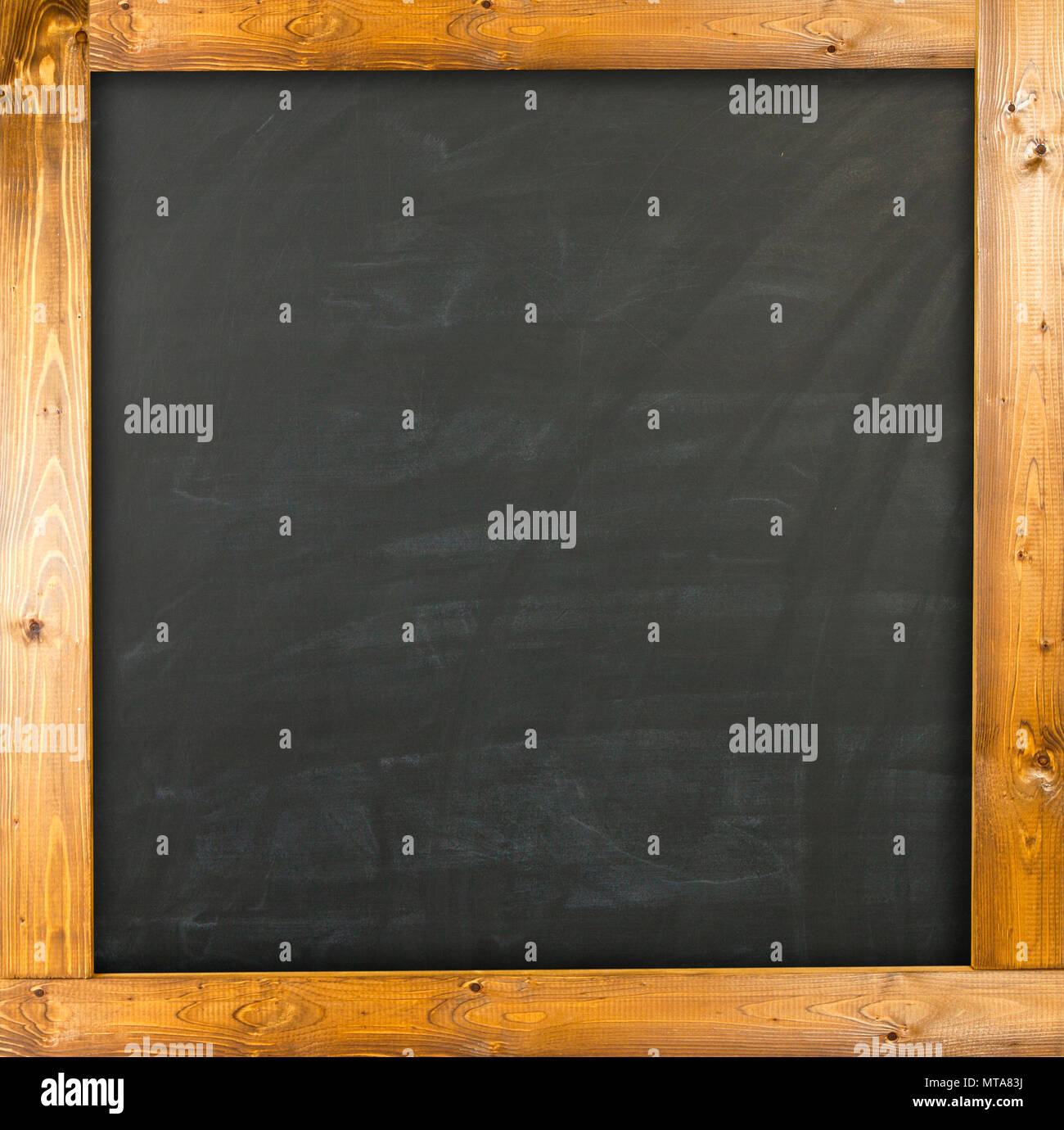 Blank chalkboard with wood frame Stock Photo - Alamy