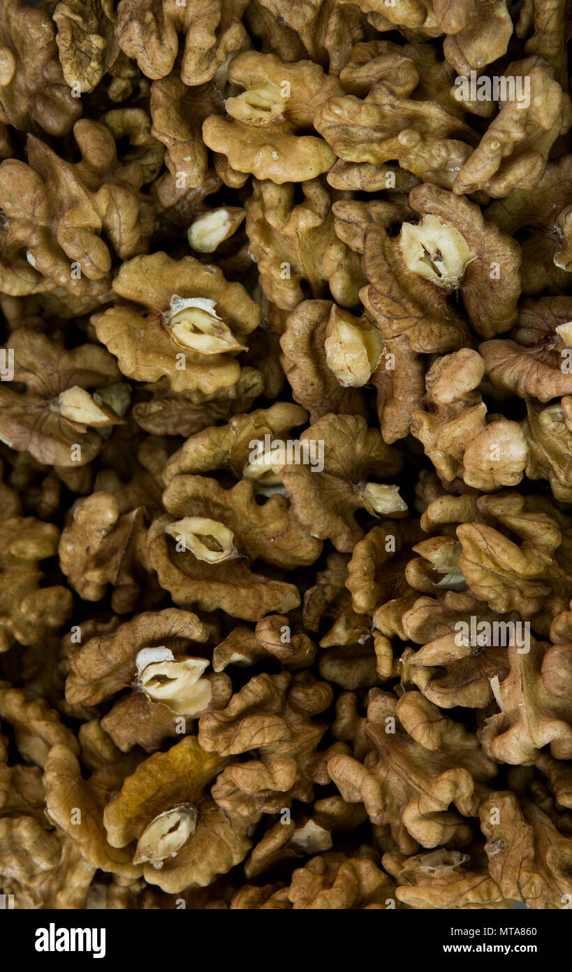 Walnut background and texture. Healthy organic food concept. Top view ...