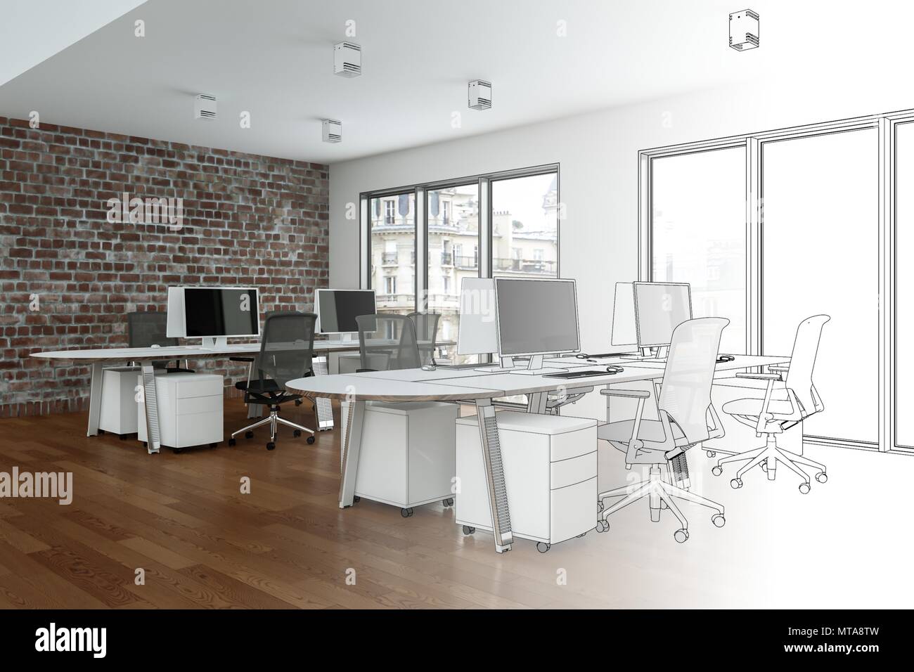 Drawing gradation into photograph hi-res stock photography and images ...