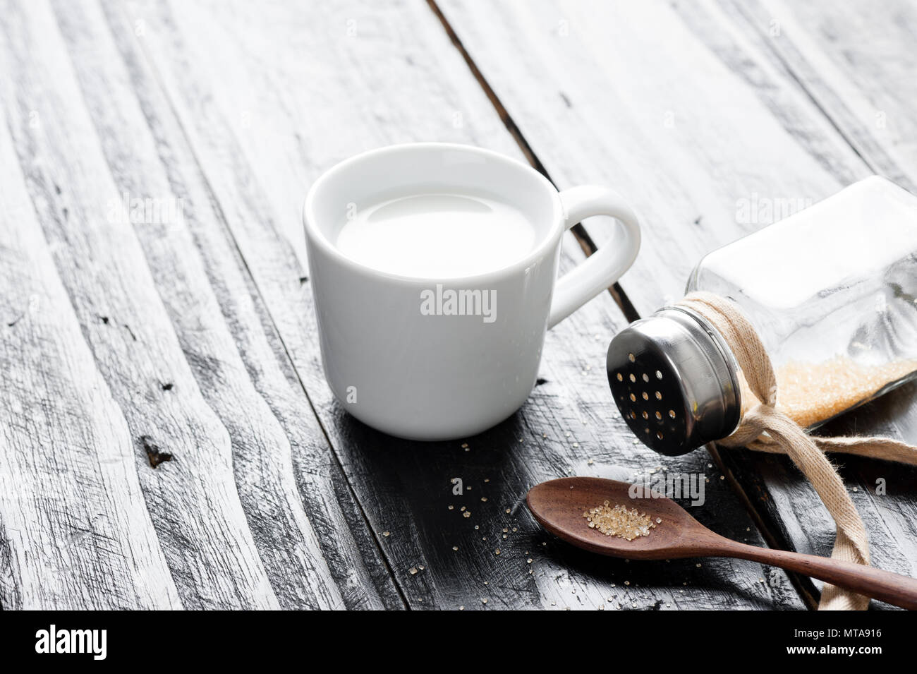 closeup a cup of hot milk, Daily product Stock Photo - Alamy