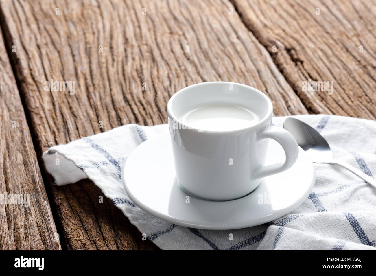 closeup a cup of hot milk, Daily product Stock Photo - Alamy