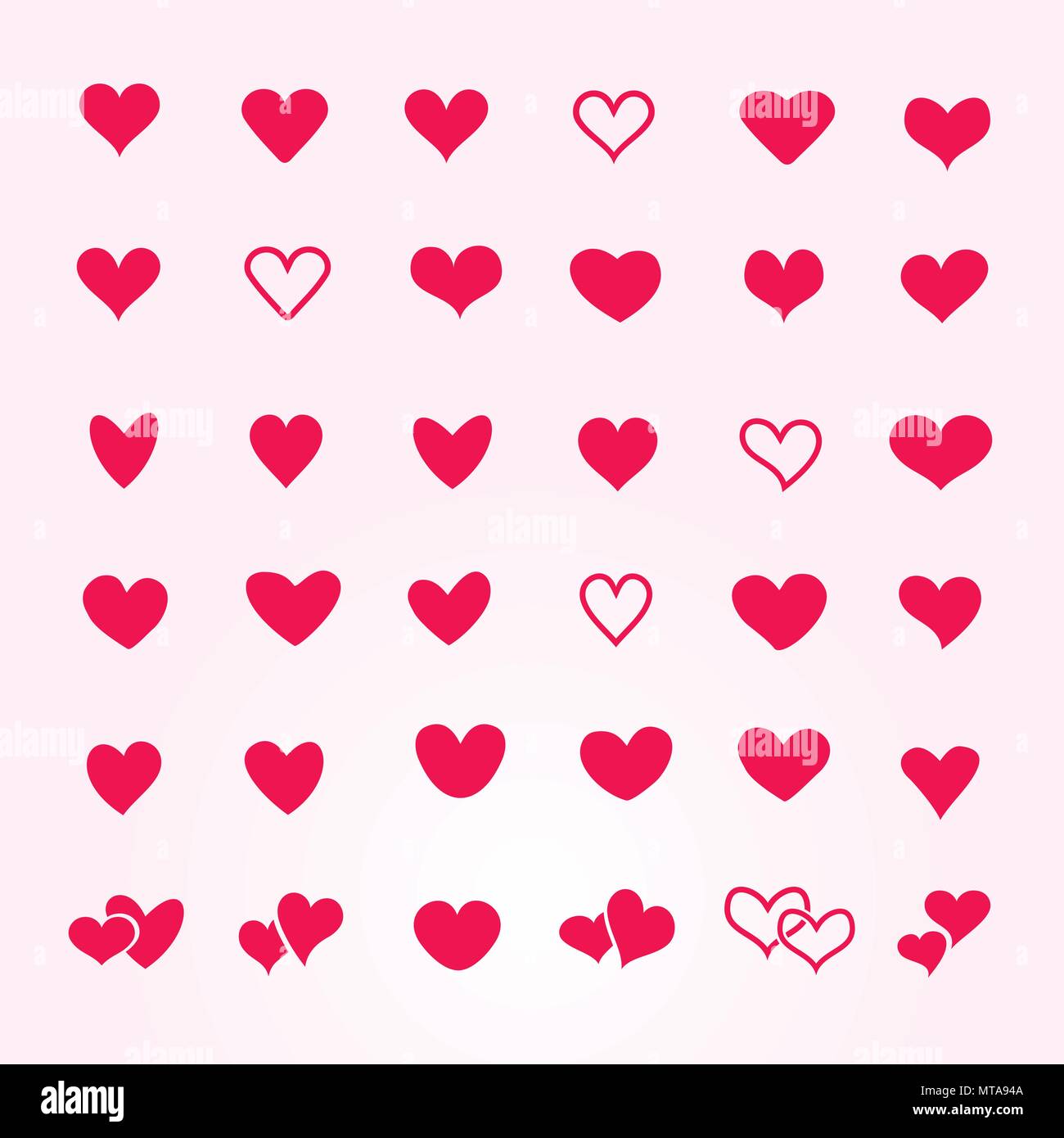 Illustration different styles love heart hi-res stock photography and ...