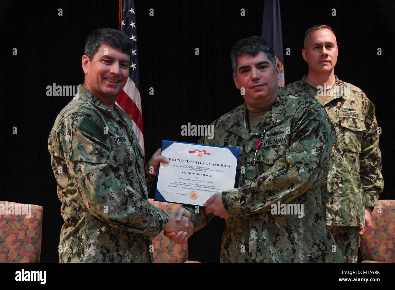 MANAMA, Bahrain (April 20, 2017) Vice Adm. Kevin Donegan, left ...