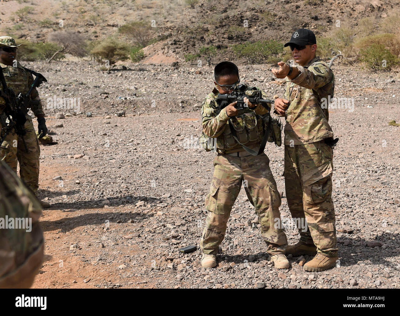 U.S. Army Staff Sgt. Michael Hess with 2nd Platoon, Bravo Company, 1 ...