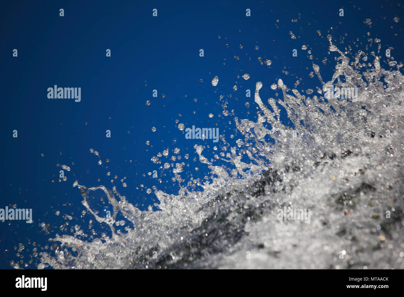 Pure Water Bursting Over Top Of Waterfall Stock Photo - Alamy