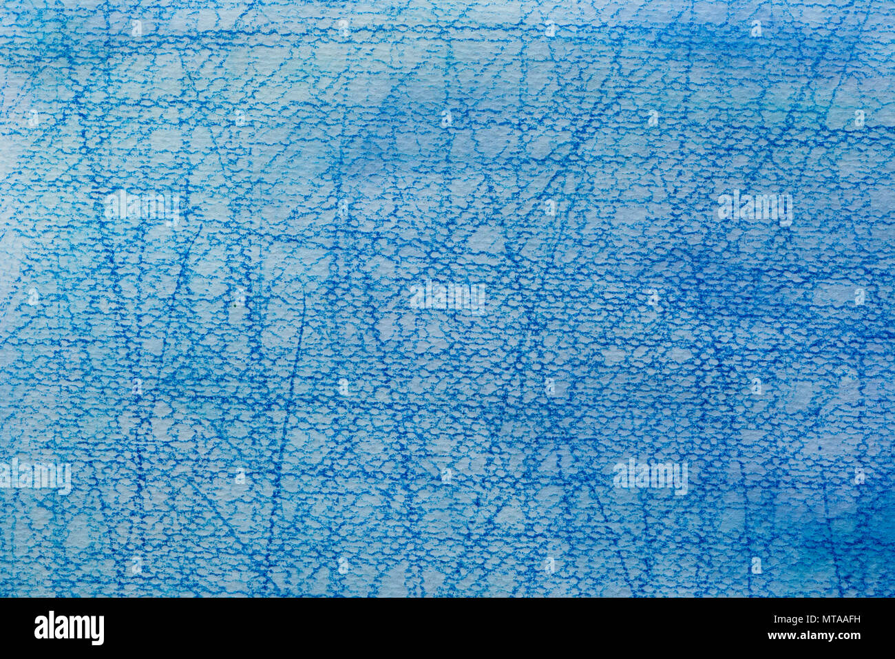 blue color crayon doodles drawing on wtecolor painted background ...