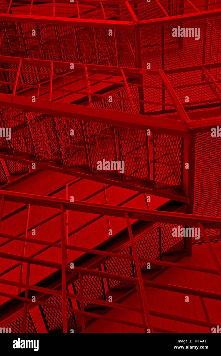 Abstract fire escape background texture Stock Photo - Alamy
