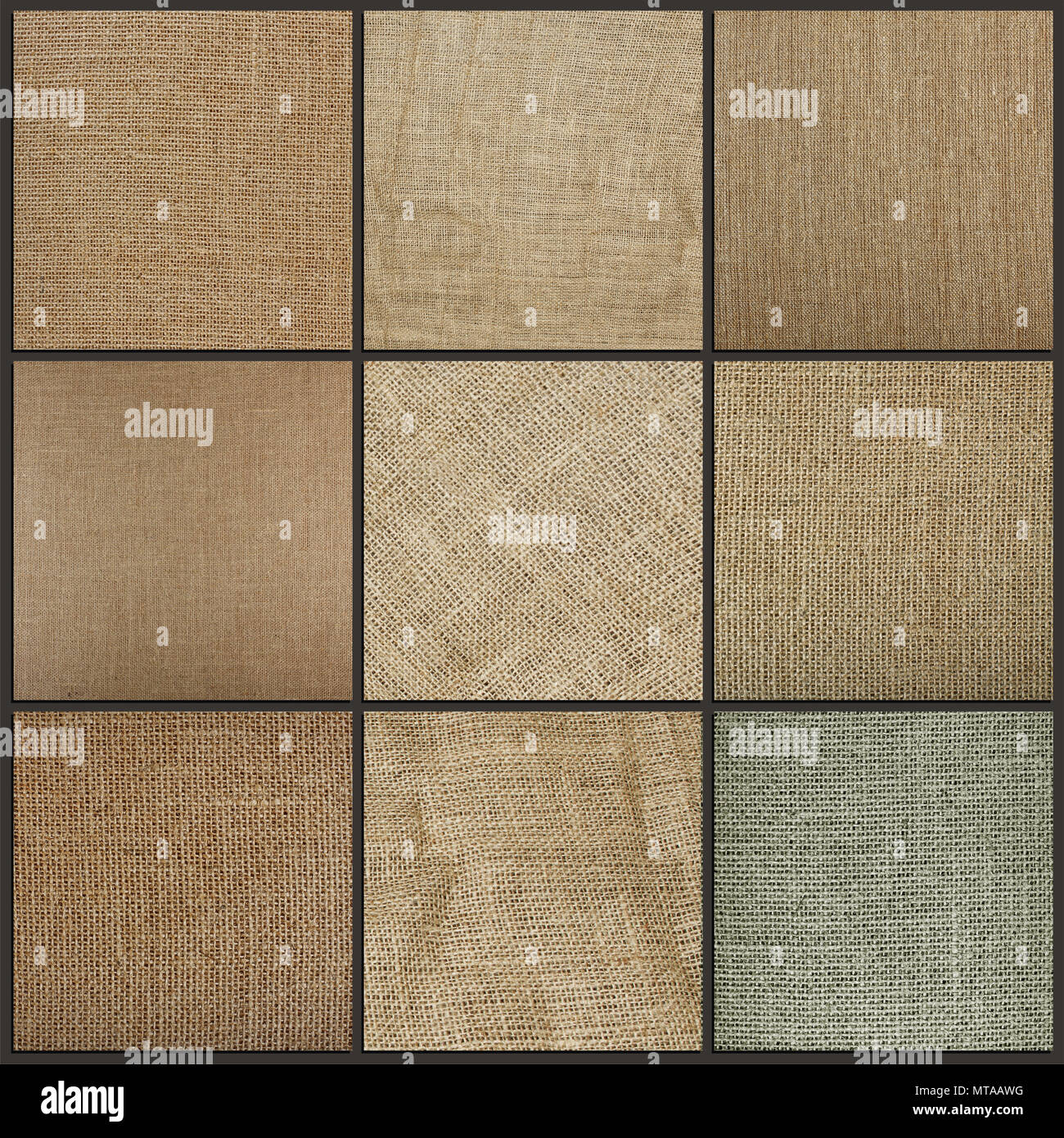 Collection of burlap texture background, close up Stock Photo - Alamy