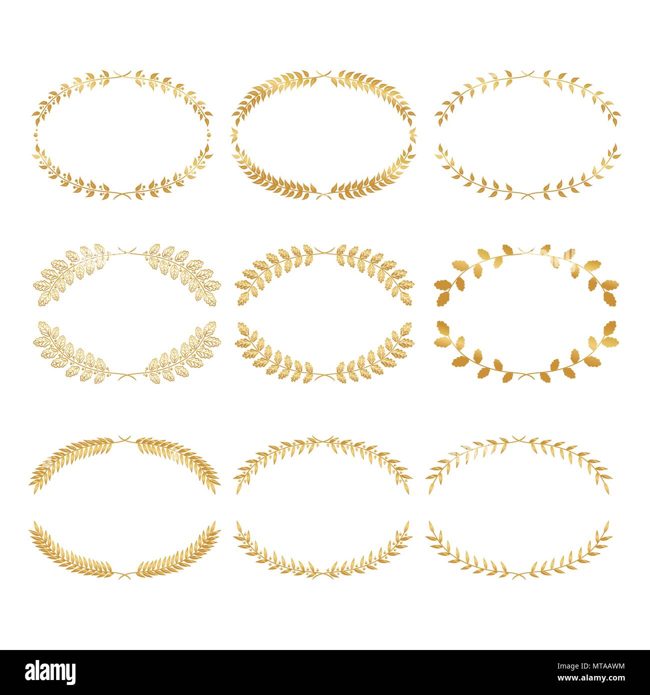 Laurels and wreaths. Design elements for invitations, greeting cards ...