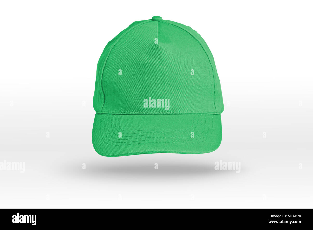 Green Baseball Cap on a white background Stock Photo - Alamy