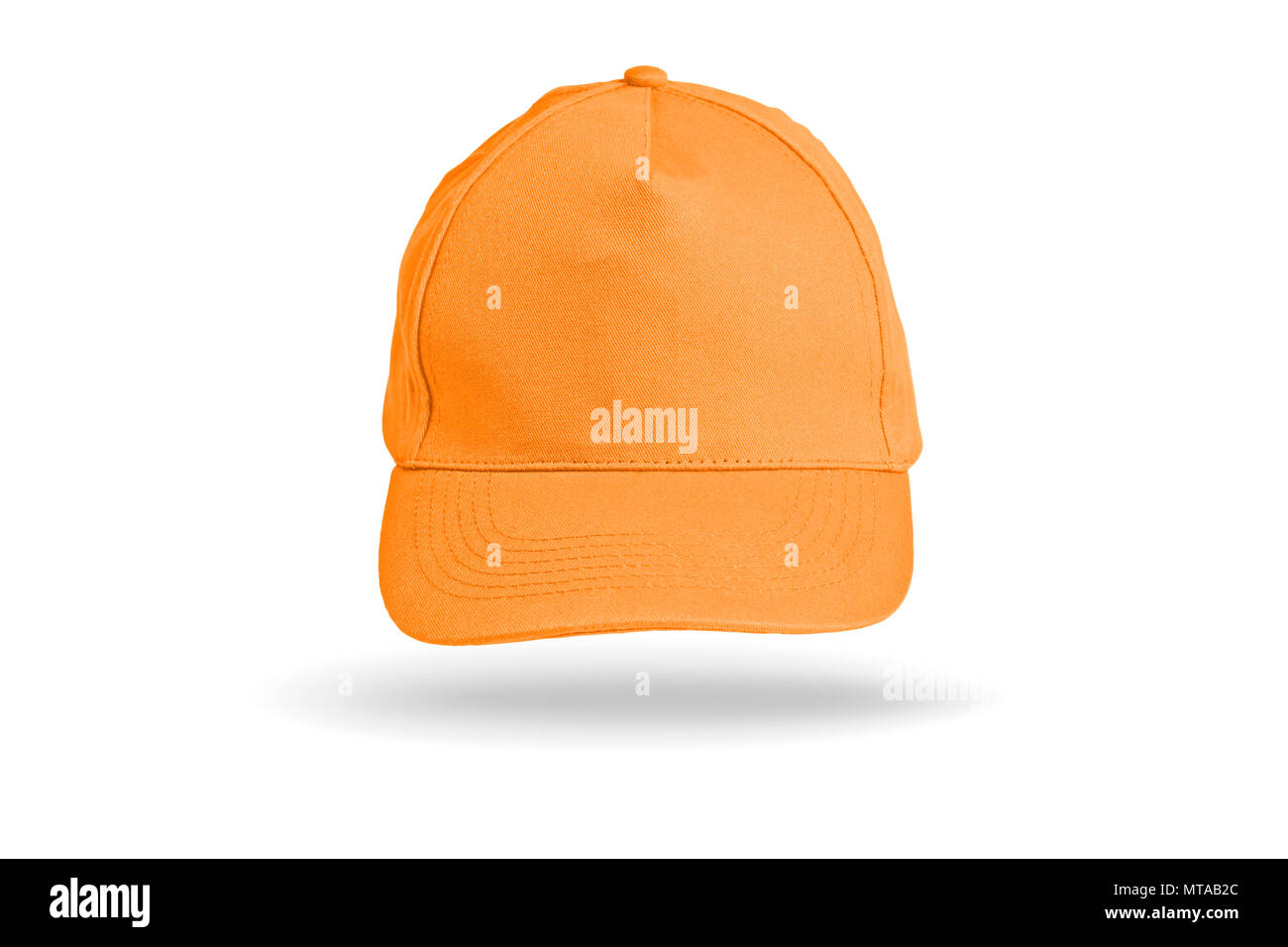 Orange Baseball Cap on a white background Stock Photo - Alamy