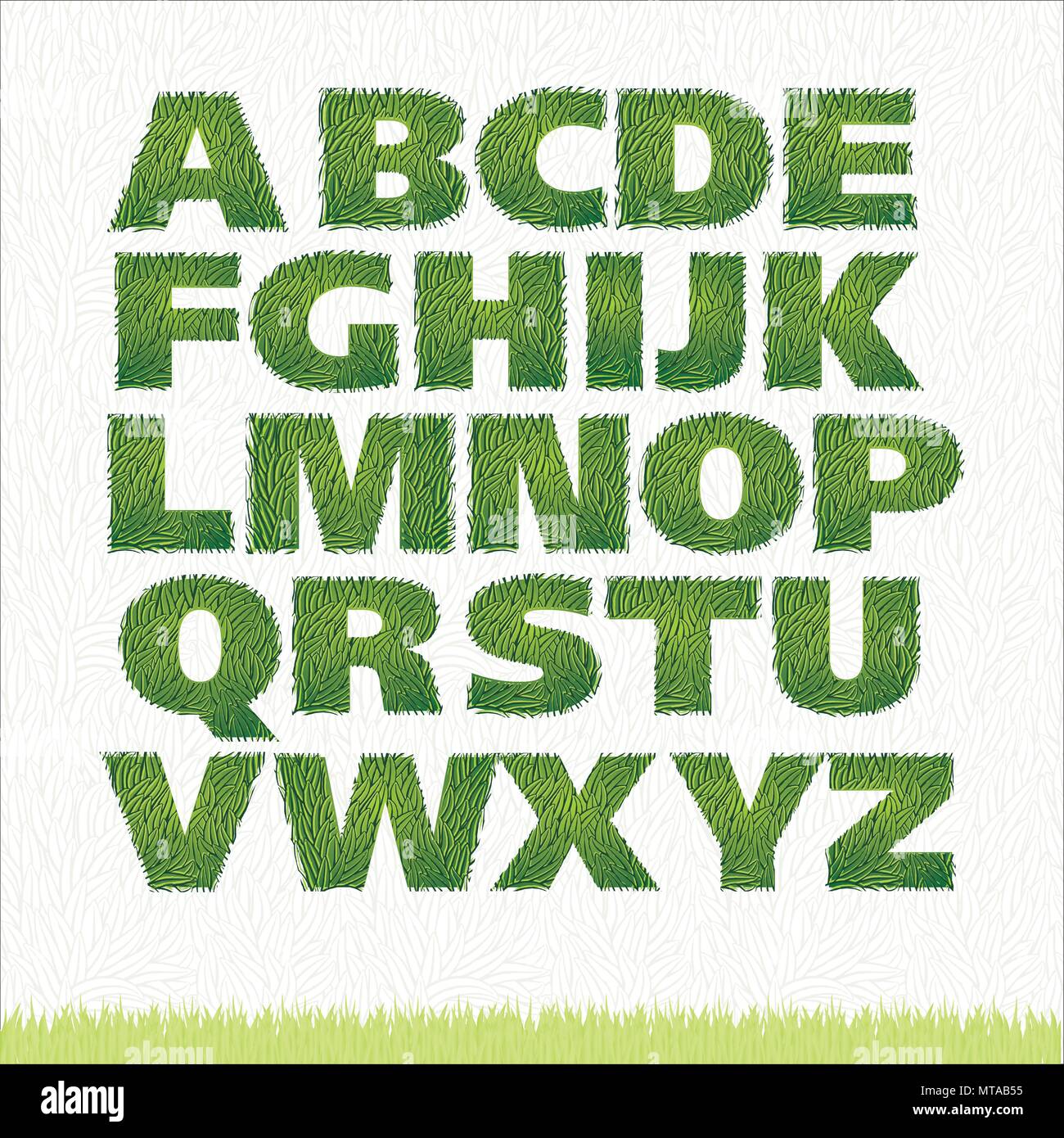All letters of green grass alphabet Stock Vector Image & Art - Alamy
