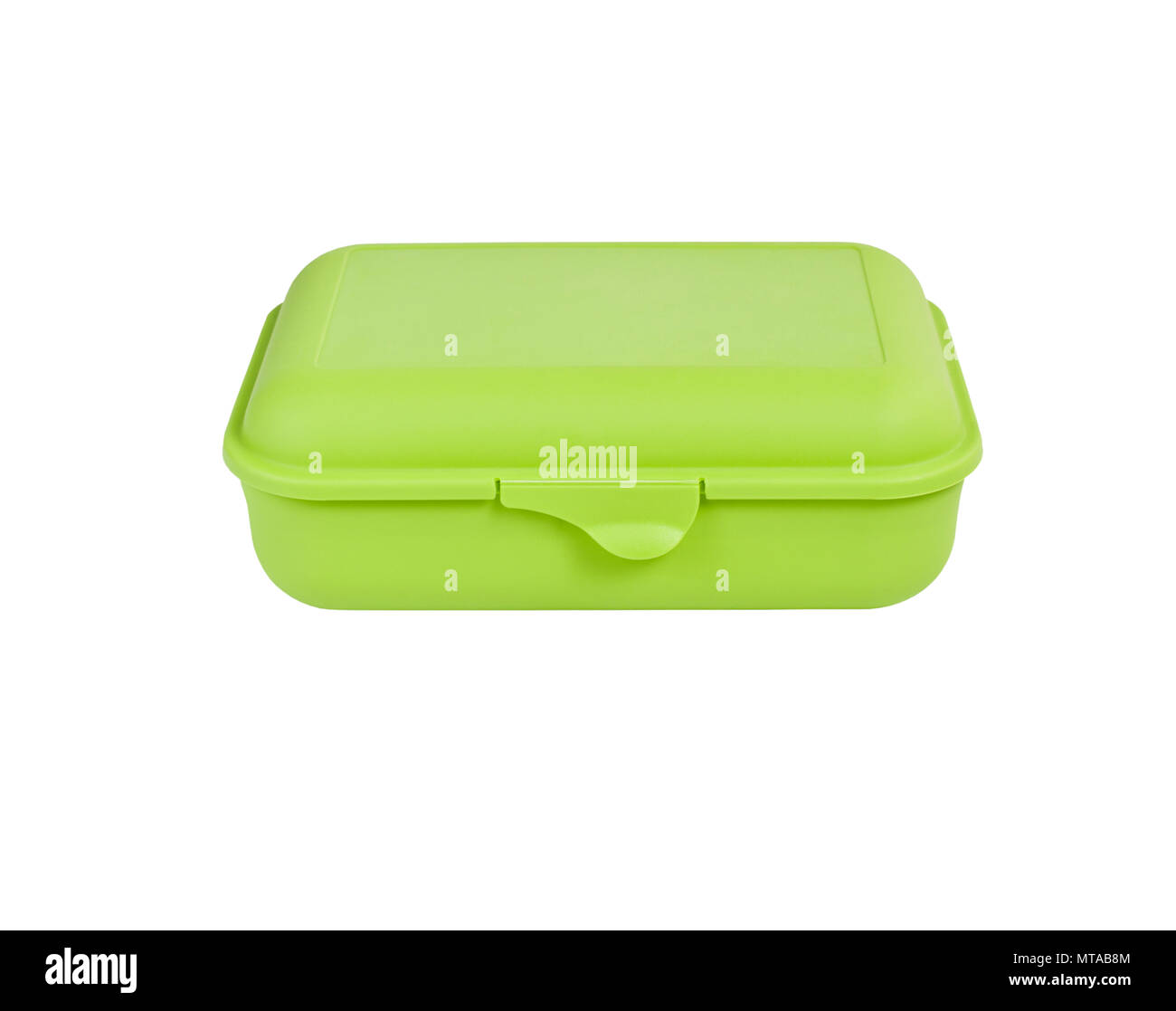 Green plastic box package isolated on white background use for ...