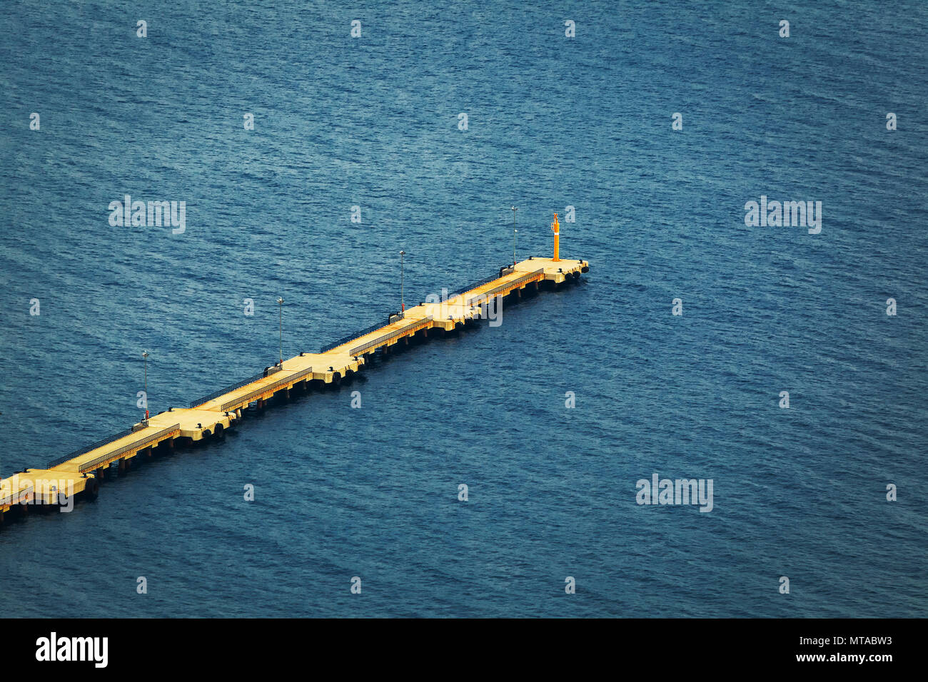 large pier from the top view Stock Photo - Alamy