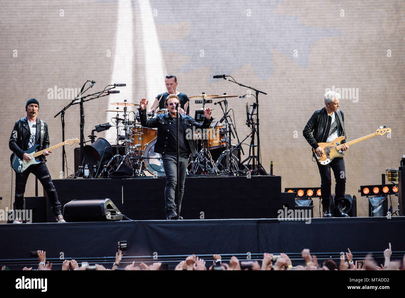 © Licensed to Alamy. 09/07/2017. Twickenham Stadium, London, UK. U2 ...