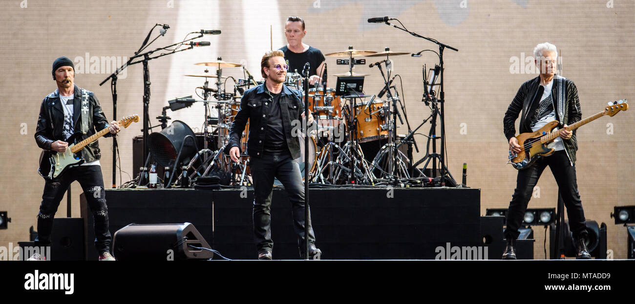 © Licensed to Alamy. 09/07/2017. Twickenham Stadium, London, UK. U2 ...