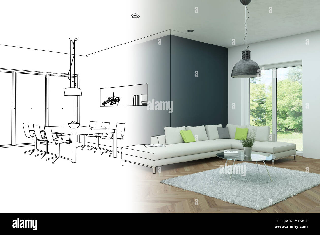 Gradation Design In A Room