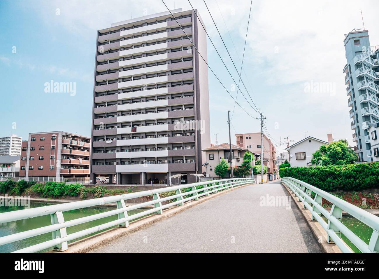 Naka river and modern buildings in Fukuoka, Japan Stock Photo - Alamy