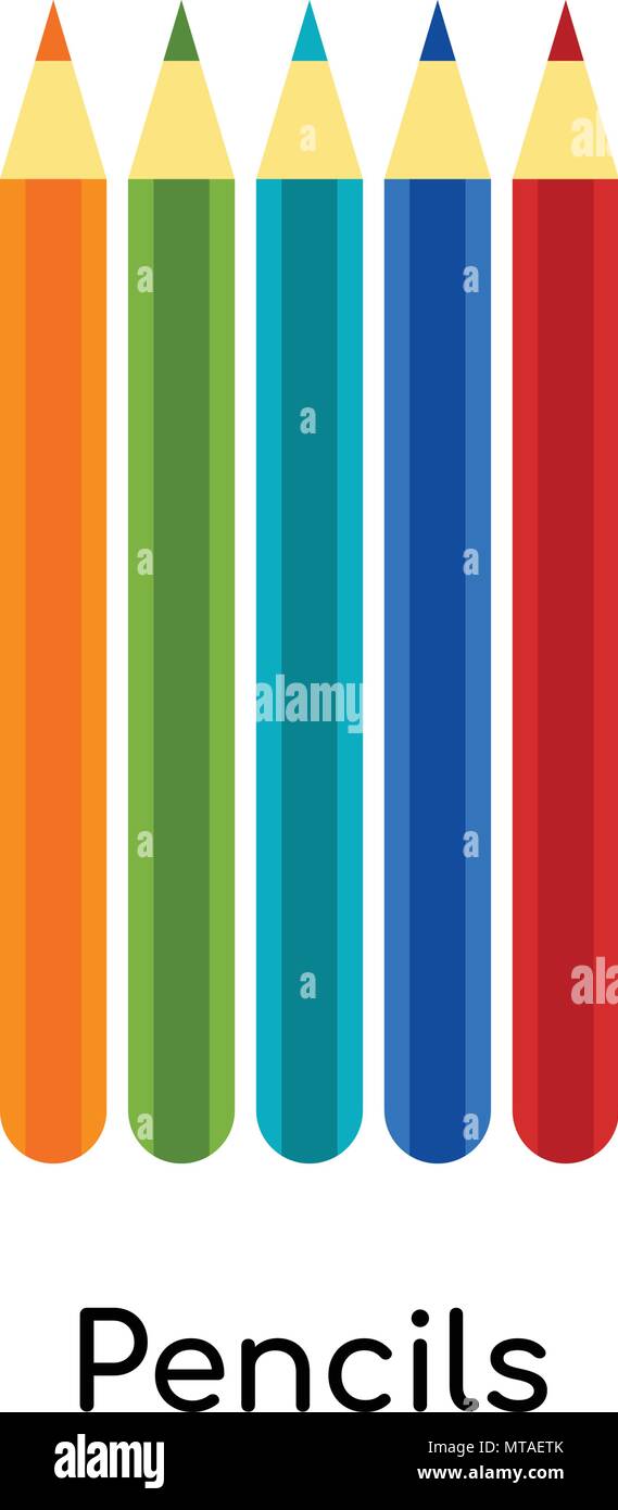 Pencils icon isolated on white background for your web and mobile app ...