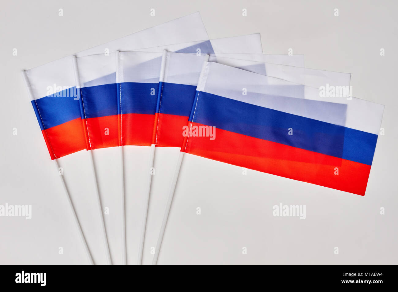Collection of russian flags. Russian flags on white isolated background ...