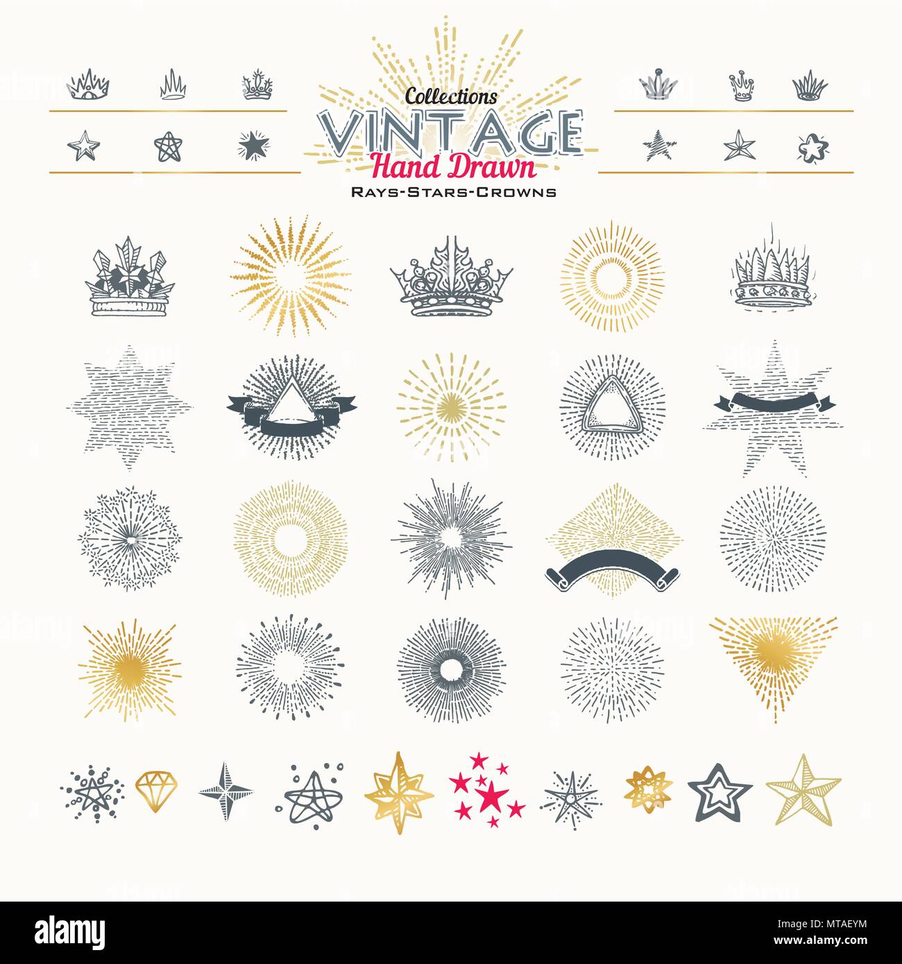 Radiant crowns Stock Vector Images - Alamy