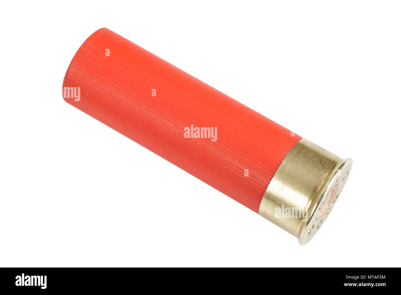 red shotgun cartridge isolated on white background Stock Photo - Alamy