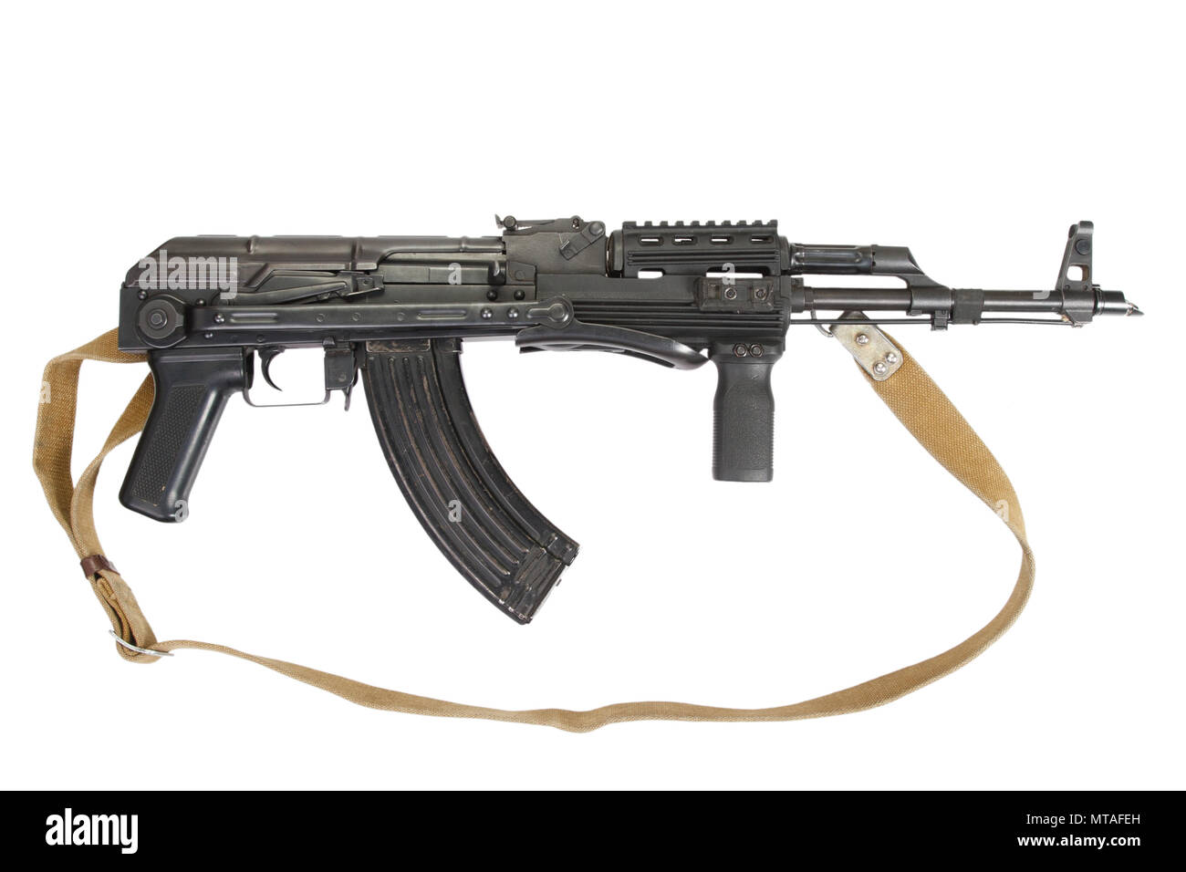 Kalashnikov AK-47 isolated on white Stock Photo - Alamy