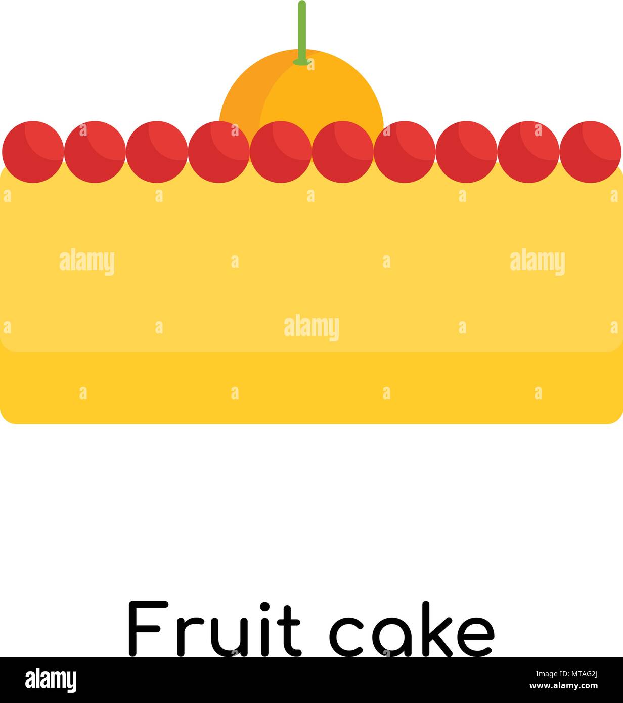 Fruit cake icon isolated on white background for your web and mobile ...