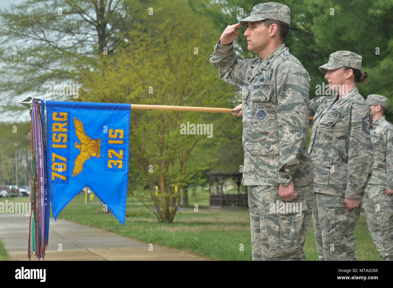 Col. Paul Rozumski, 32nd Intelligence Squadron commander, and Master ...