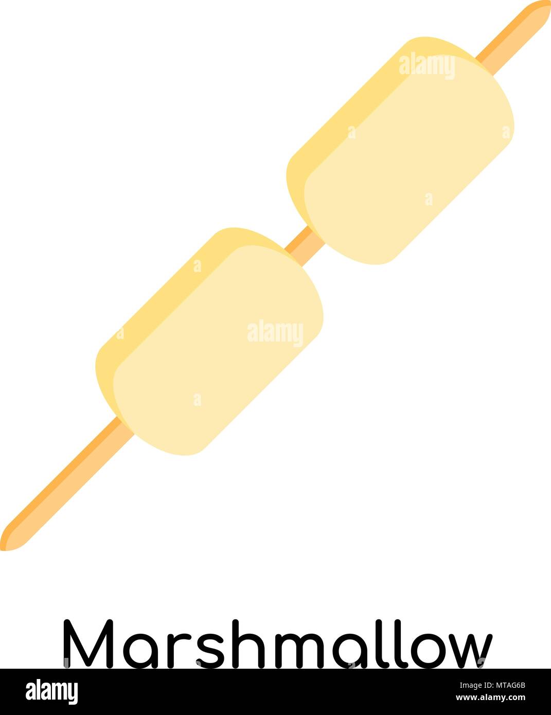 Marshmallow icon isolated on white background for your web and mobile ...