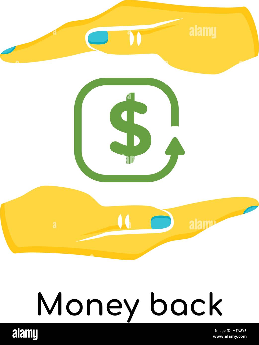 Money back icon isolated on white background for your web and mobile ...