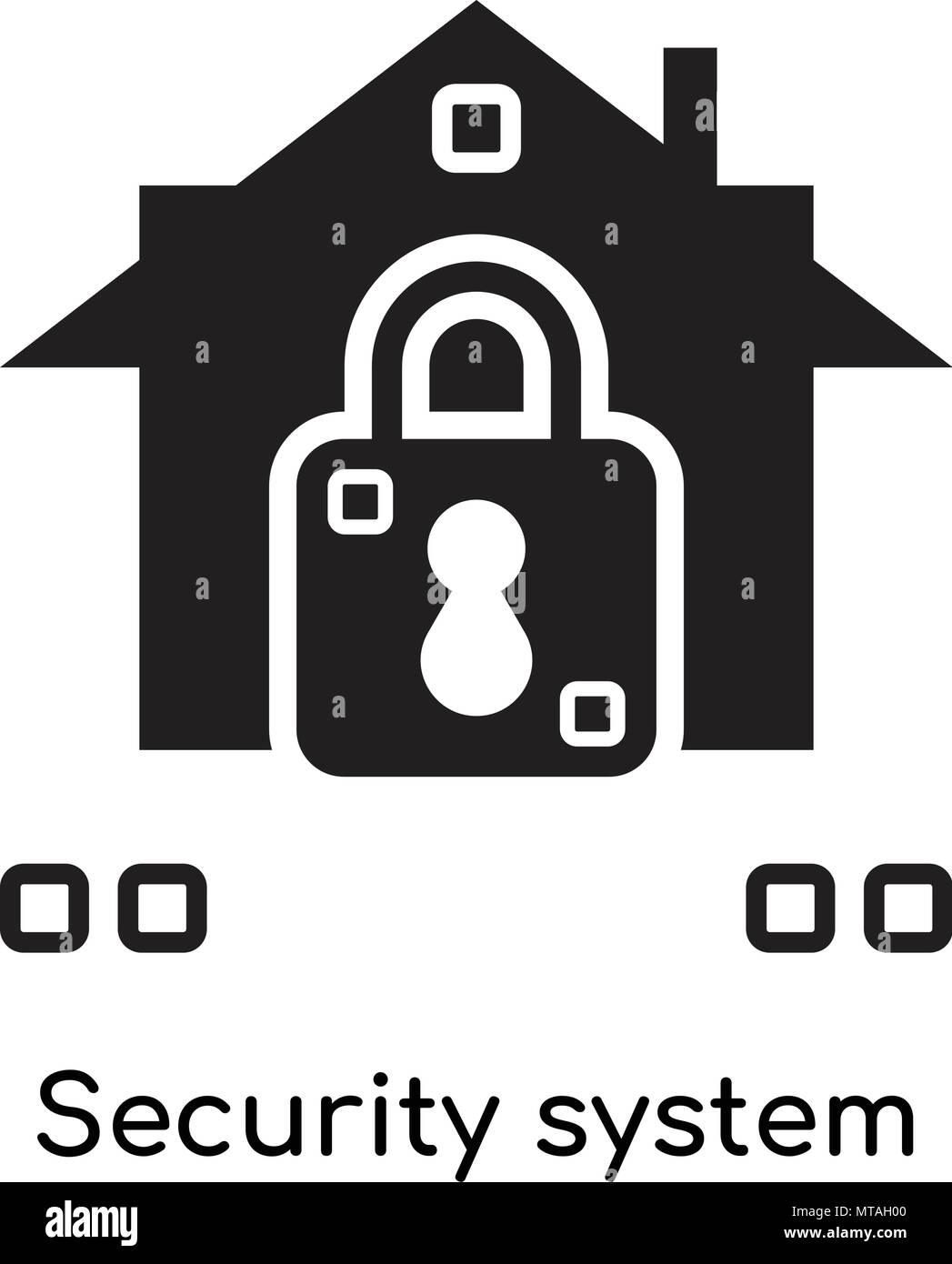 Security system icon isolated on white background for your web and ...