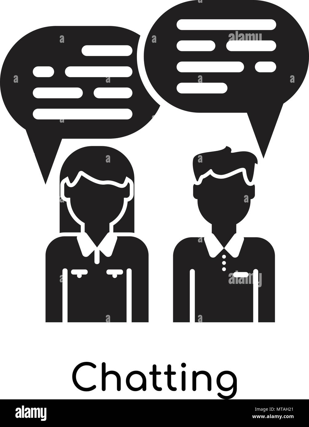 Chatting icon isolated on white background for your web and mobile app ...