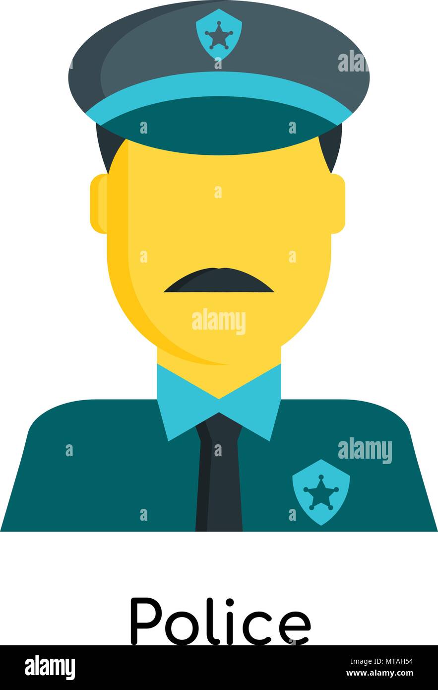 Police icon isolated on white background for your web and mobile app ...