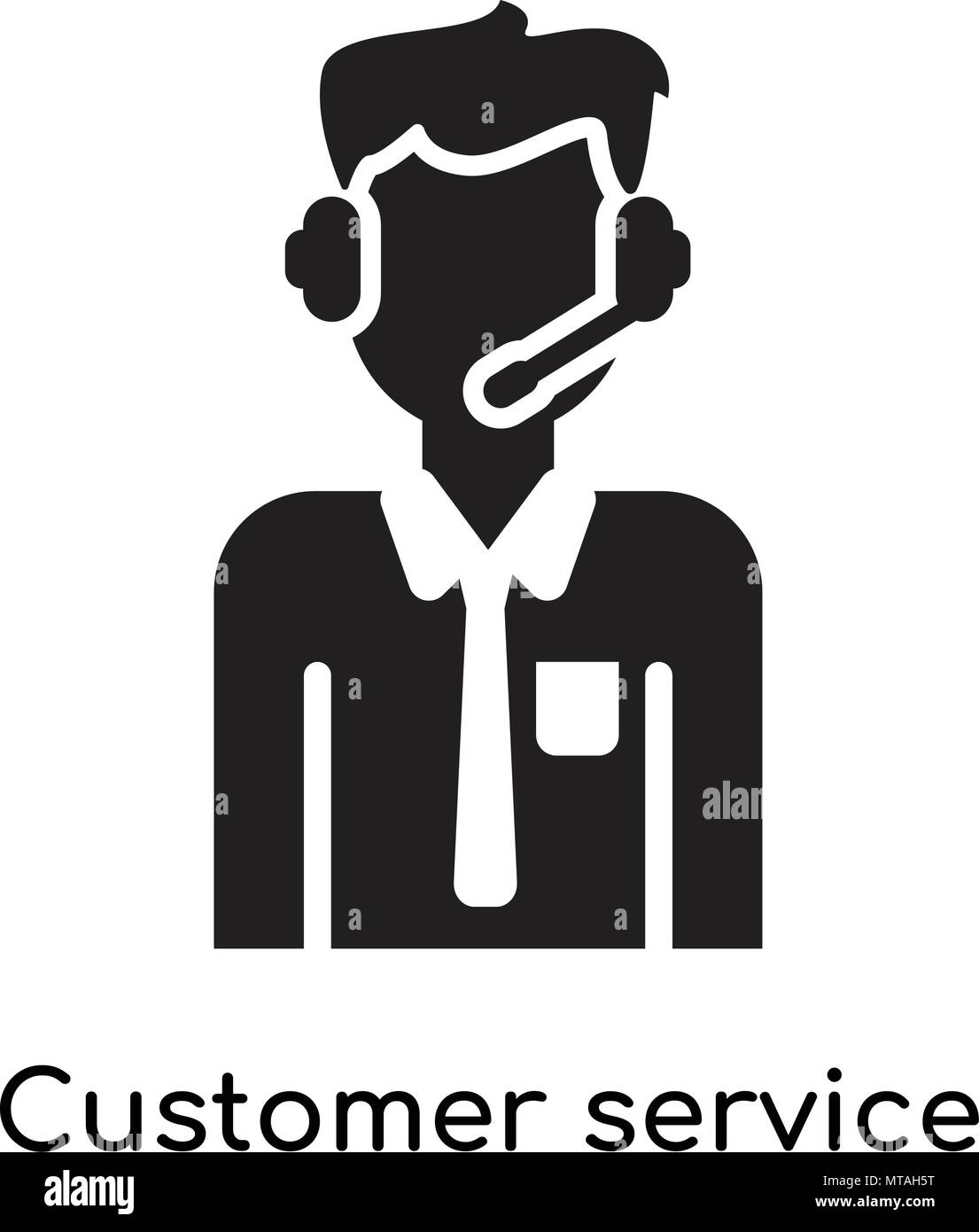 Customer service icon isolated on white background for your web and ...