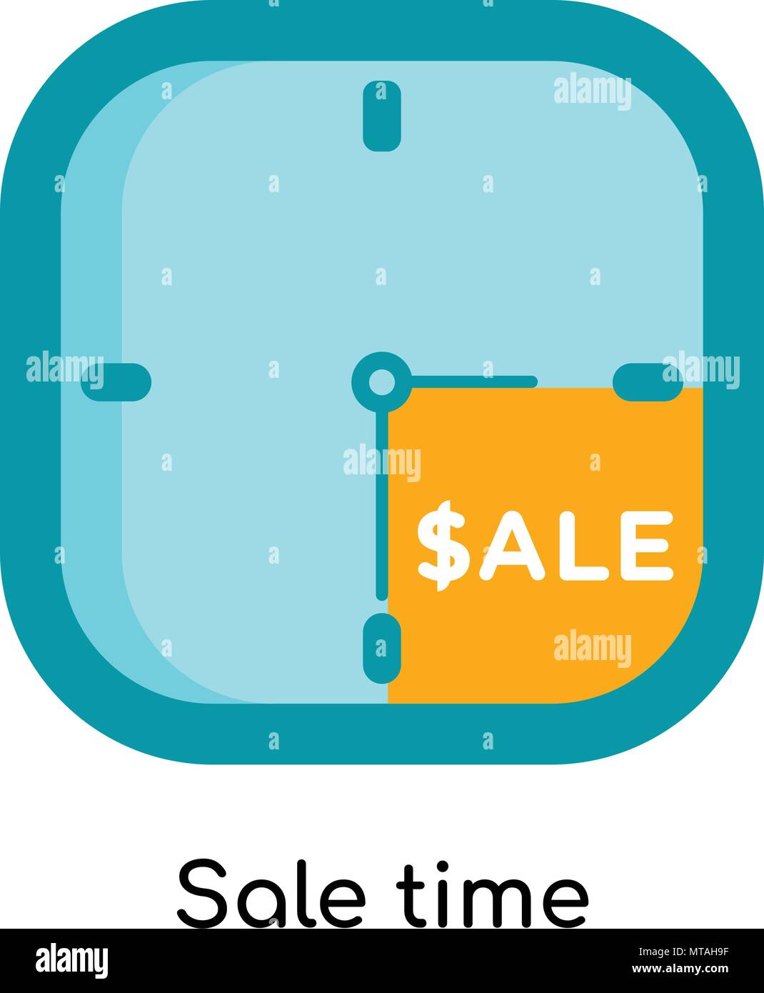 Sale time icon isolated on white background for your web and mobile app ...