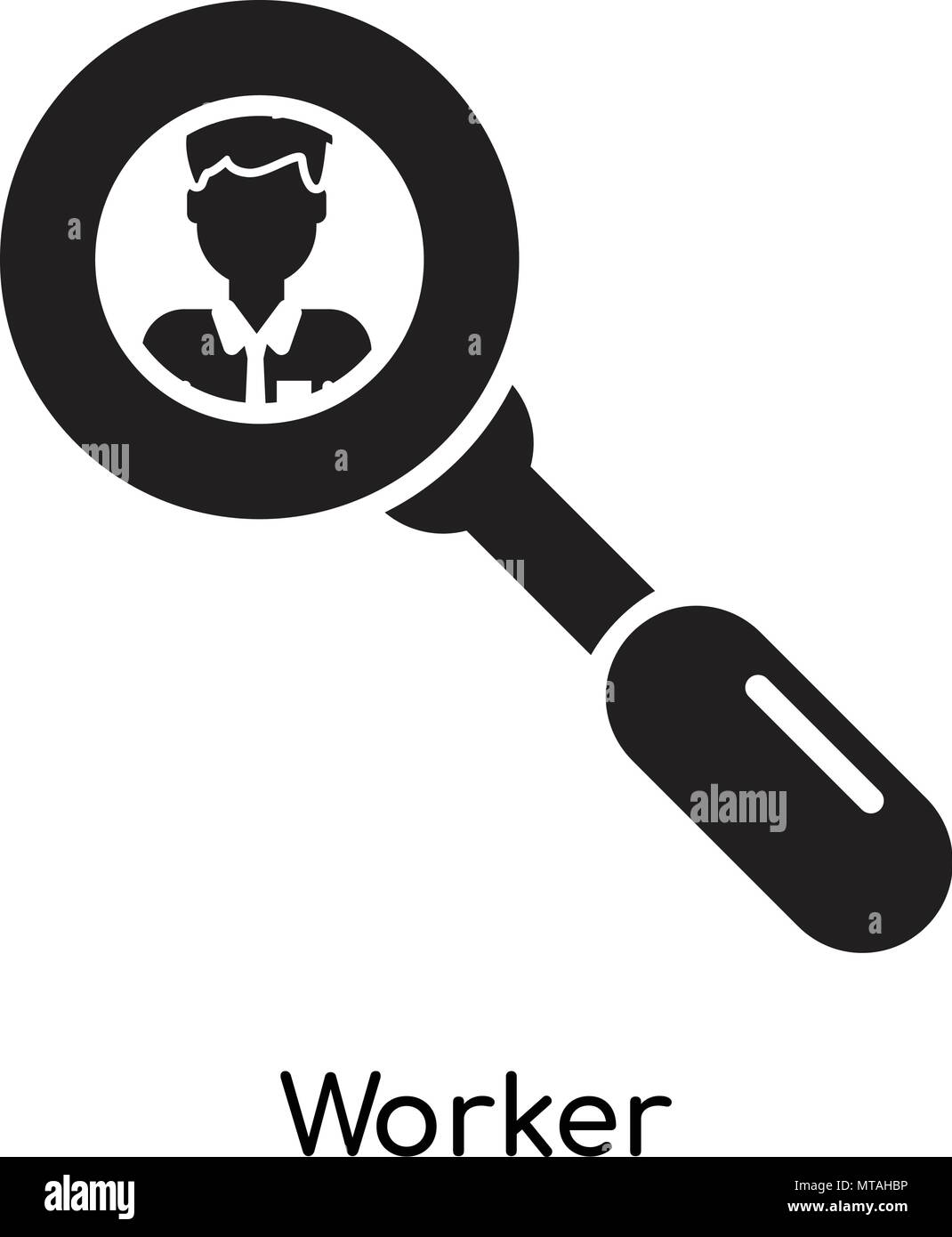 Worker icon isolated on white background for your web and mobile app ...